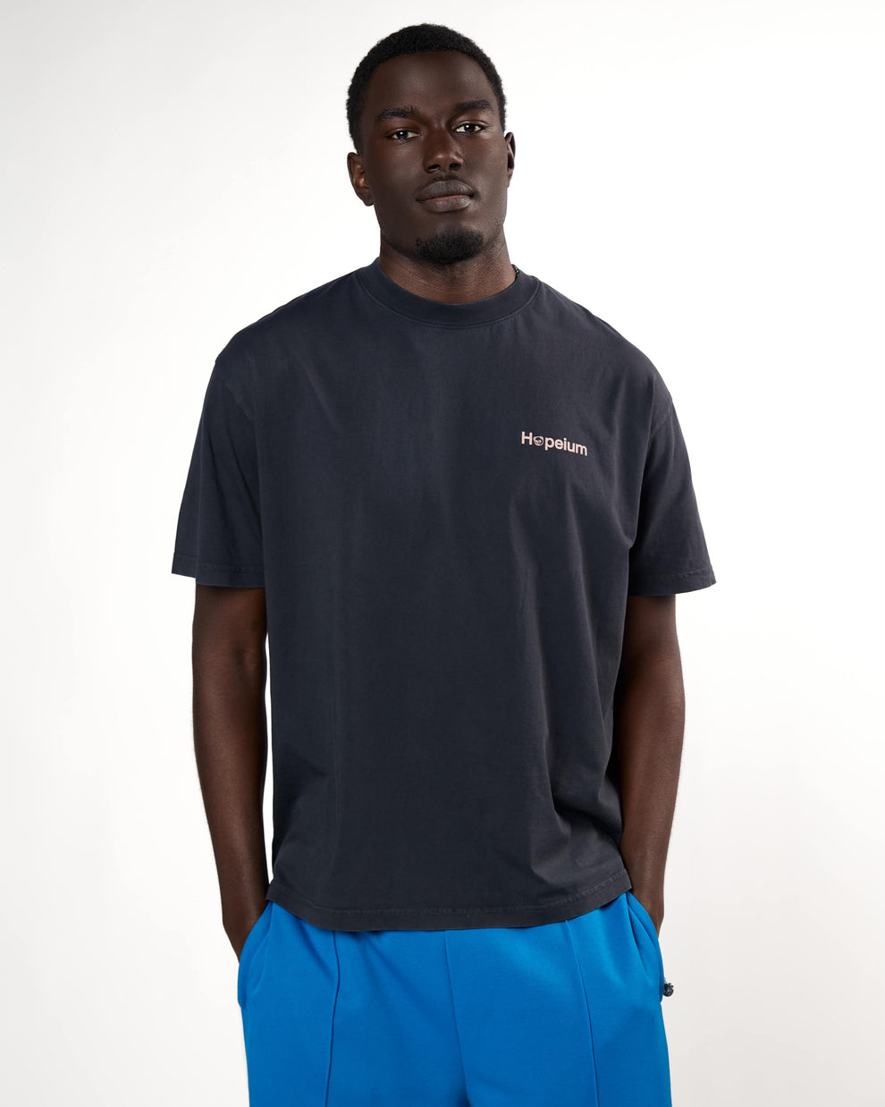 LOGO TEE BLACK WITH MULTI CLR – Hopeium Store